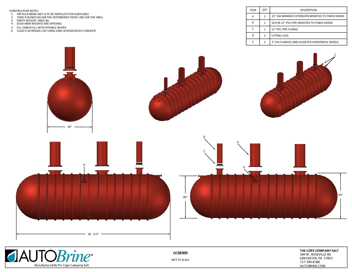 CCS8000 Engineer Reference Documents - Automatic Brine Delivery System